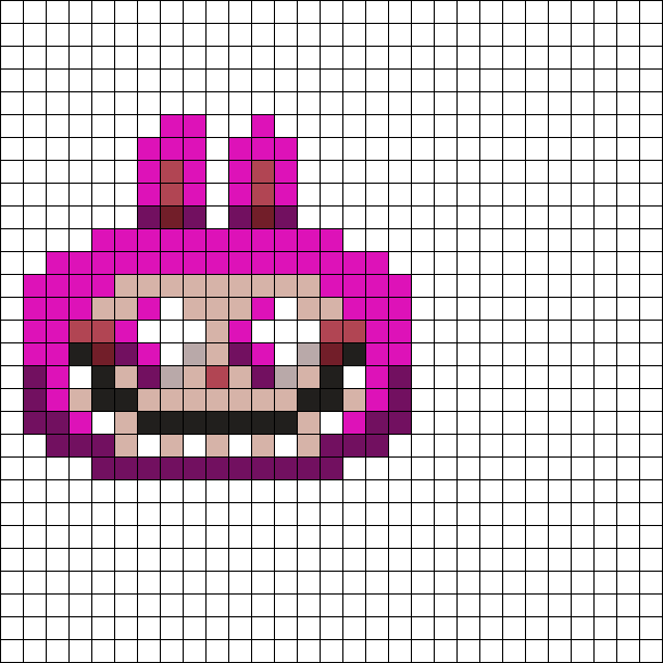 Labubu Perler Bead Pattern | Bead Sprites | Characters Fuse Bead Patterns