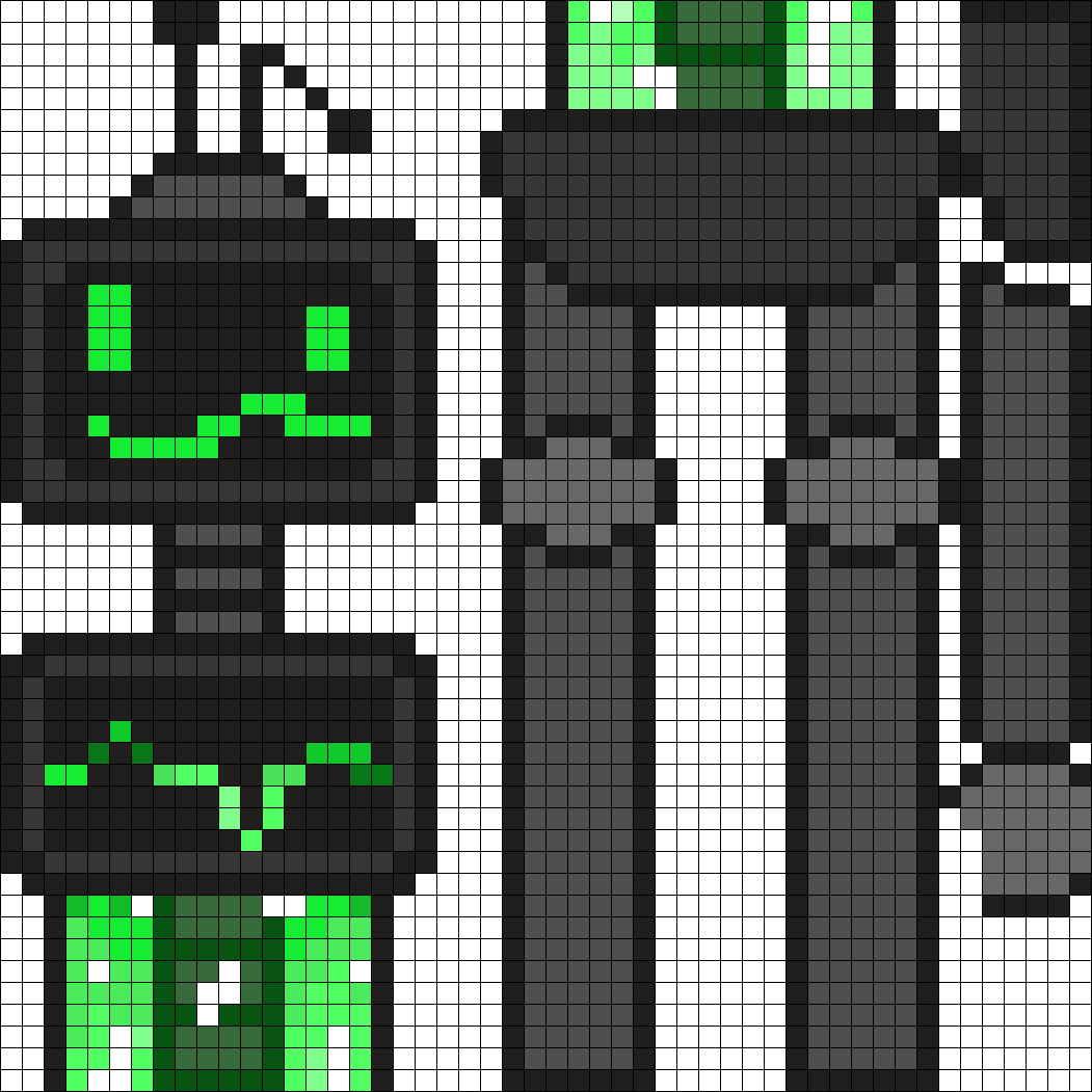 Full Helper Robot OC Perler Make 2 Arms + Legs (The Hand-circle Thing ...