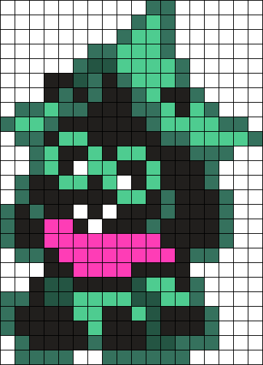 Deltarune Ralsei Chapter 1 Plushie Perler Perler Bead Pattern | Bead ...