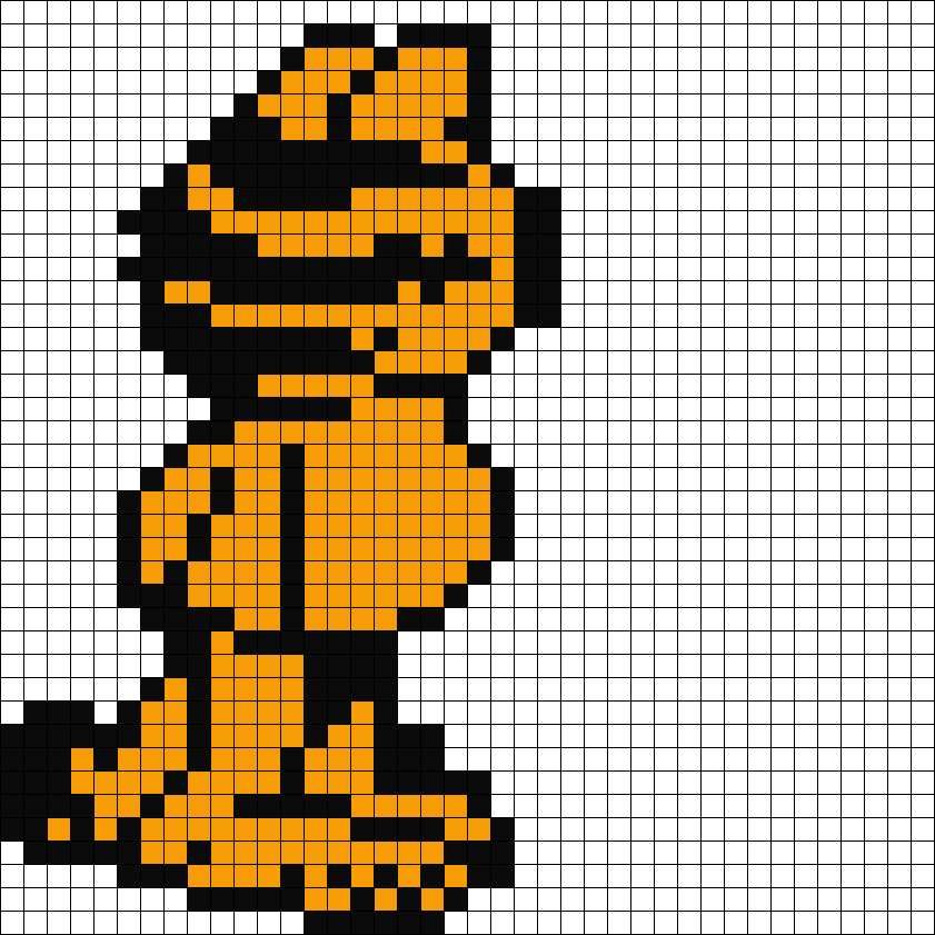 Garfield Staring Into Mirror At Snoopy Part Two Perler Bead Pattern ...