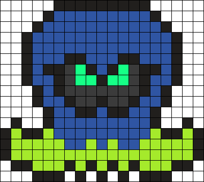 Sanitized Enemy/rival Octoling | Splatoon 2 Perler Bead Pattern | Bead ...