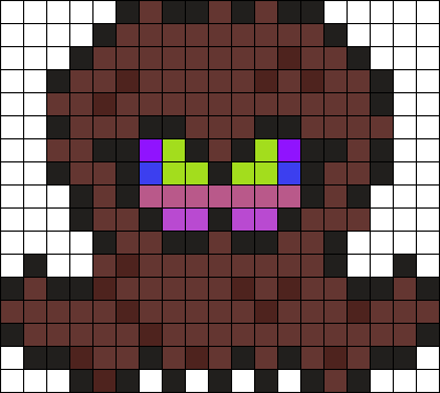 Fuzzy Enemy/rival Octoling | Splatoon 3 Perler Bead Pattern | Bead ...