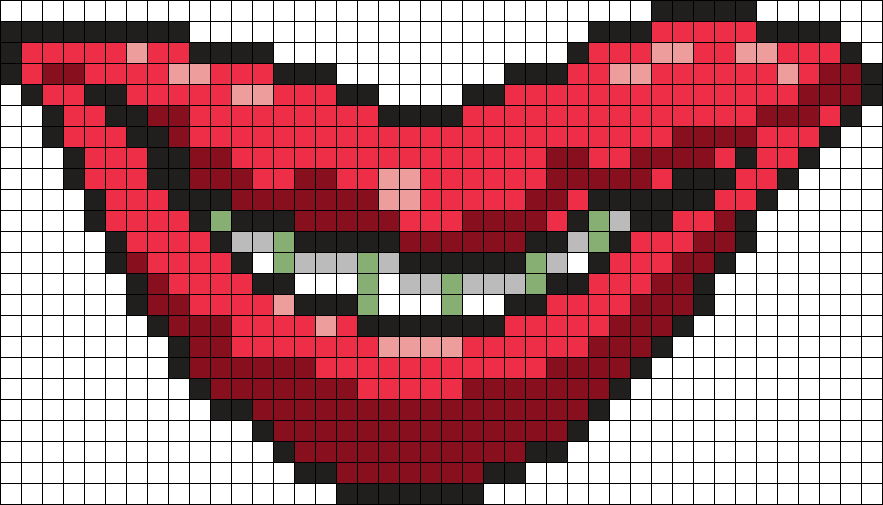 Kiss Of Death (EarthBound) Perler Bead Pattern | Bead Sprites ...