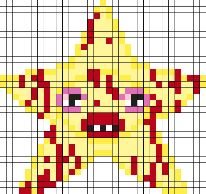 Jazmin Bean Star Plush From Terrified Perler Bead Pattern | Bead ...