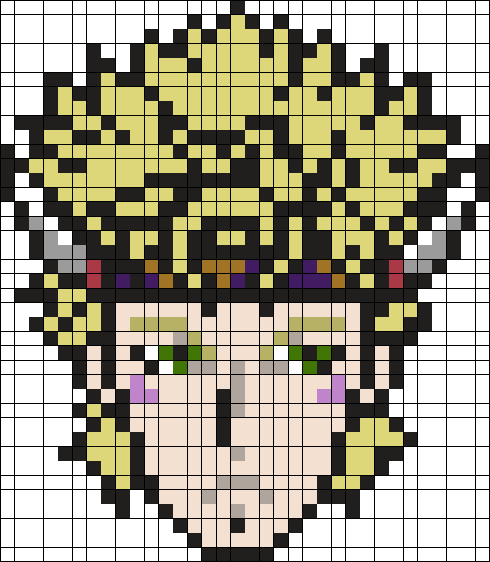 Caesar (Jojo's Bizzare Adventure) - Request Perler Bead Pattern | Bead ...