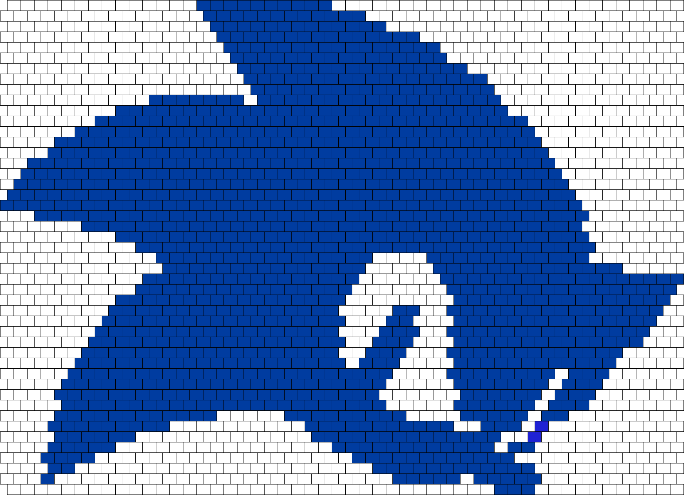 Sonic Silhouette Head (Front) Bead Pattern | Peyote Bead Patterns ...