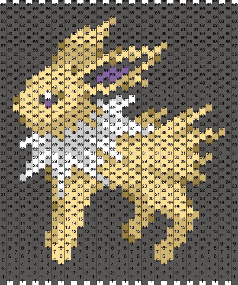 Jolteon Pony Bead Patterns | Characters Kandi Patterns for Kandi Cuffs