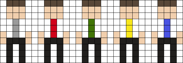 Tally Hall Members Perler Charms (Request) Perler Bead Pattern | Bead ...