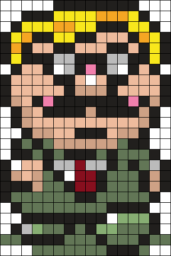 Aloysius Minch (EarthBound) Perler Bead Pattern | Bead Sprites ...