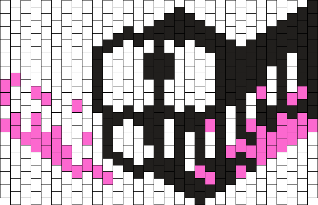 Monokuma Mask Pattern (w/blood) Pony Bead Patterns | Characters Kandi ...