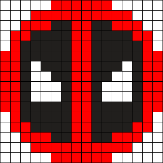Deadpool Pin Perler Bead Pattern | Bead Sprites | Characters Fuse Bead ...