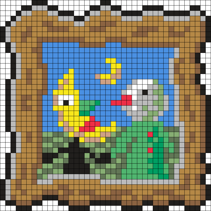Abstract Art (EarthBound) Perler Bead Pattern | Bead Sprites ...
