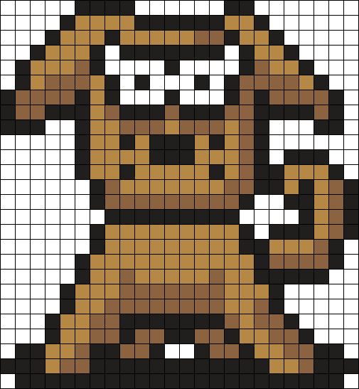 Runaway Dog (EarthBound) Perler Bead Pattern | Bead Sprites ...