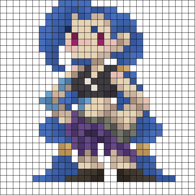 Jinx - Arcane Perler Bead Pattern | Bead Sprites | Characters Fuse Bead ...