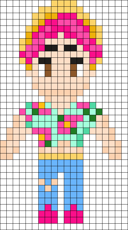 Abby Saja Boys Huntrix Kpop Demon Hunters KPDH Perler Charm Perler Bead ...