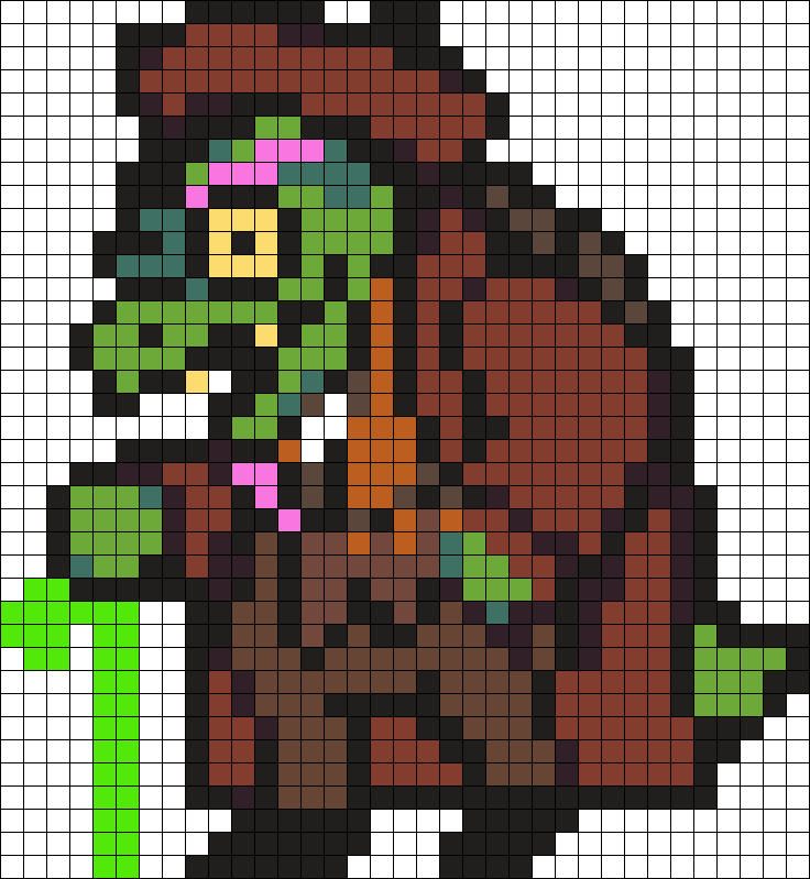 Deltarune Gerson Boom Sprite Perler Bead Pattern | Bead Sprites ...