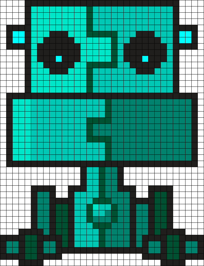 Scratch From Geometry Dash Perler Bead Pattern | Bead Sprites ...