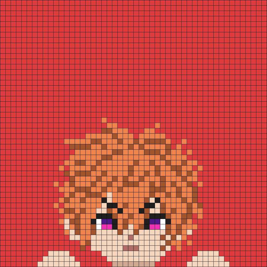 Beelzebub (obey Me) Template. Perler Bead Pattern | Bead Sprites ...