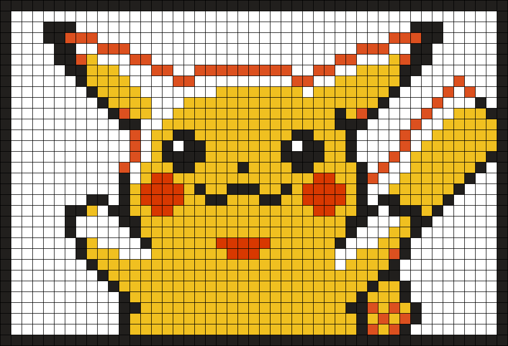 Pikachu Pokemon Pinball Perler Bead Pattern | Bead Sprites | Characters ...