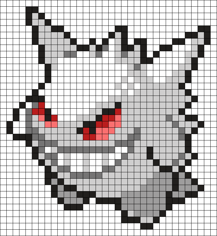 Shiny Gengar Perler Bead Pattern | Bead Sprites | Characters Fuse Bead ...