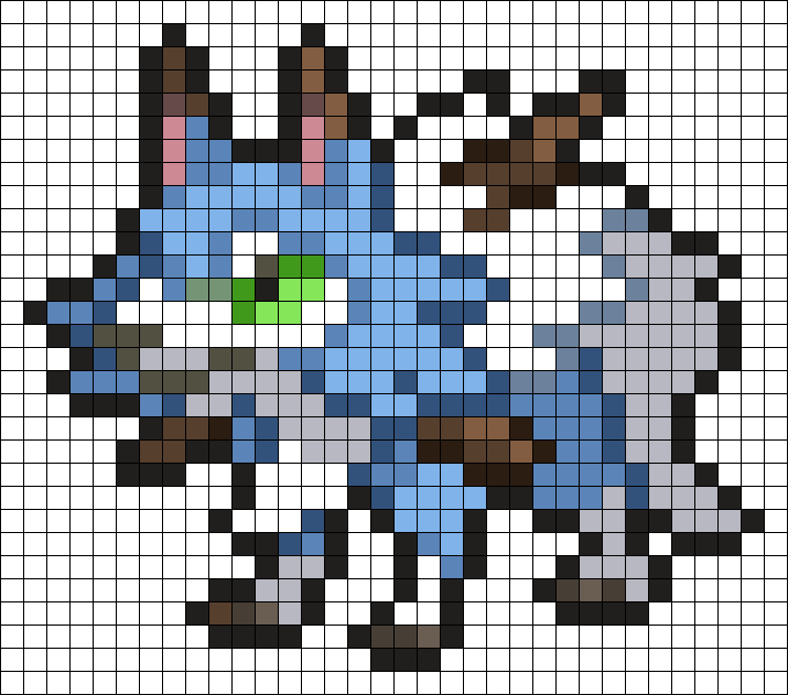 Shiny Lycanroc Perler Bead Pattern | Bead Sprites | Characters Fuse ...