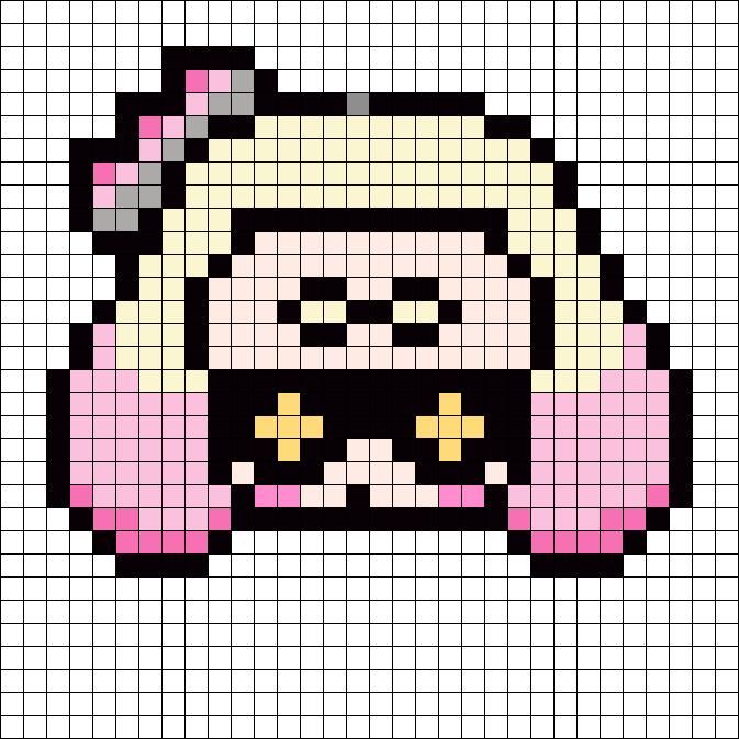 Pearl Pixel Template Perler Bead Pattern | Bead Sprites | Characters ...