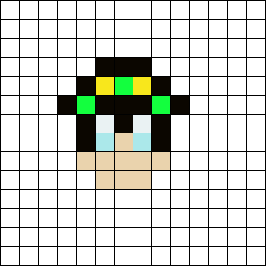 Tiny Perler Toph Charm Avatar The Last Airbender Perler Bead Pattern ...
