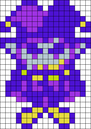 Jevil - Deltarune Board Game (Checho Sprite) Perler Bead Pattern | Bead ...