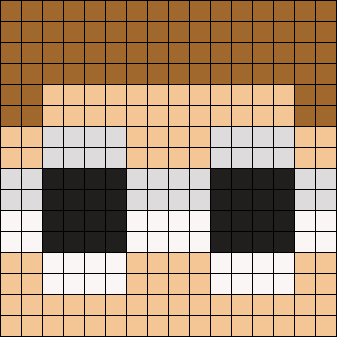 GNF Minecraft Face Perler Perler Bead Pattern | Bead Sprites ...
