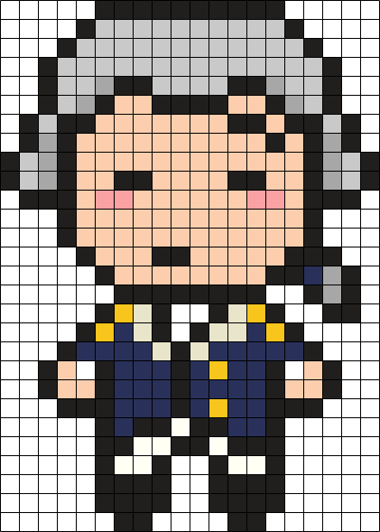 George Washington Perler Bead Pattern | Bead Sprites | Characters Fuse ...