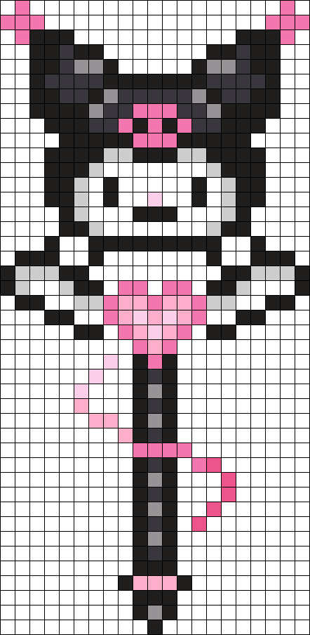 Small Kuromi Magical Girl Wand Perler Bead Pattern | Bead Sprites ...