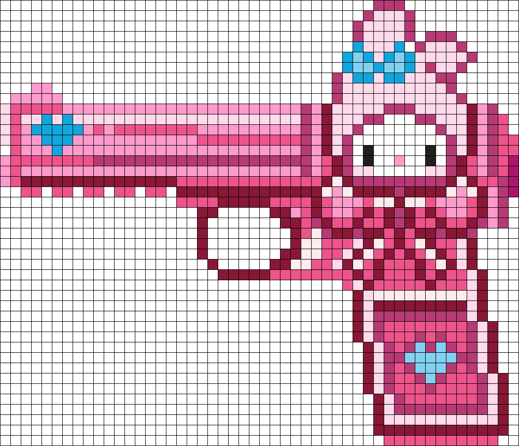 Sanrio My Melody Gun Perler Bead Pattern | Bead Sprites | Characters ...