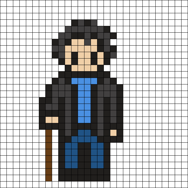Gregory House (House MD) Perler Bead Pattern | Bead Sprites ...
