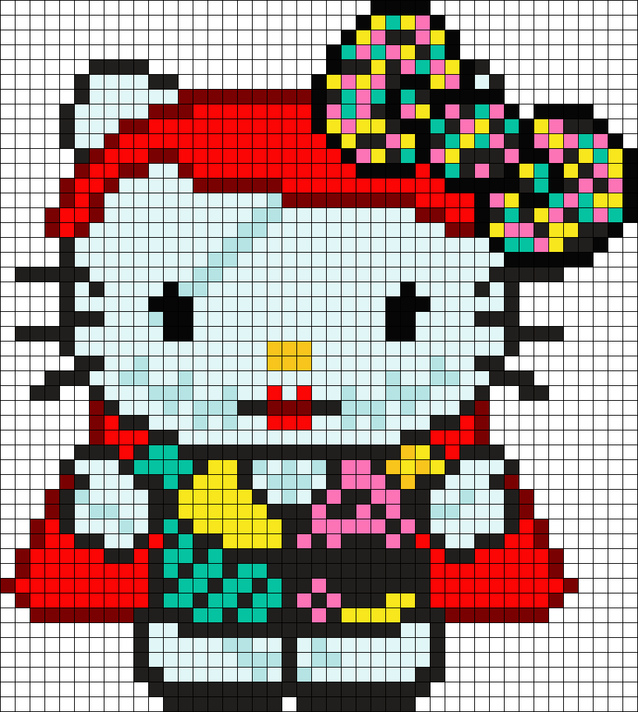 Hello Kitty Sally Nightmare Before Christmas Disney Tim Burton Perler ...