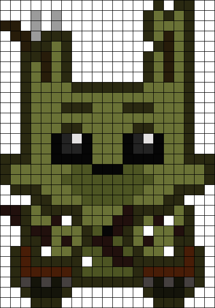 Springtrap Perler Fnaf Five Nights At Freddys Spring Trap Perler Bead ...