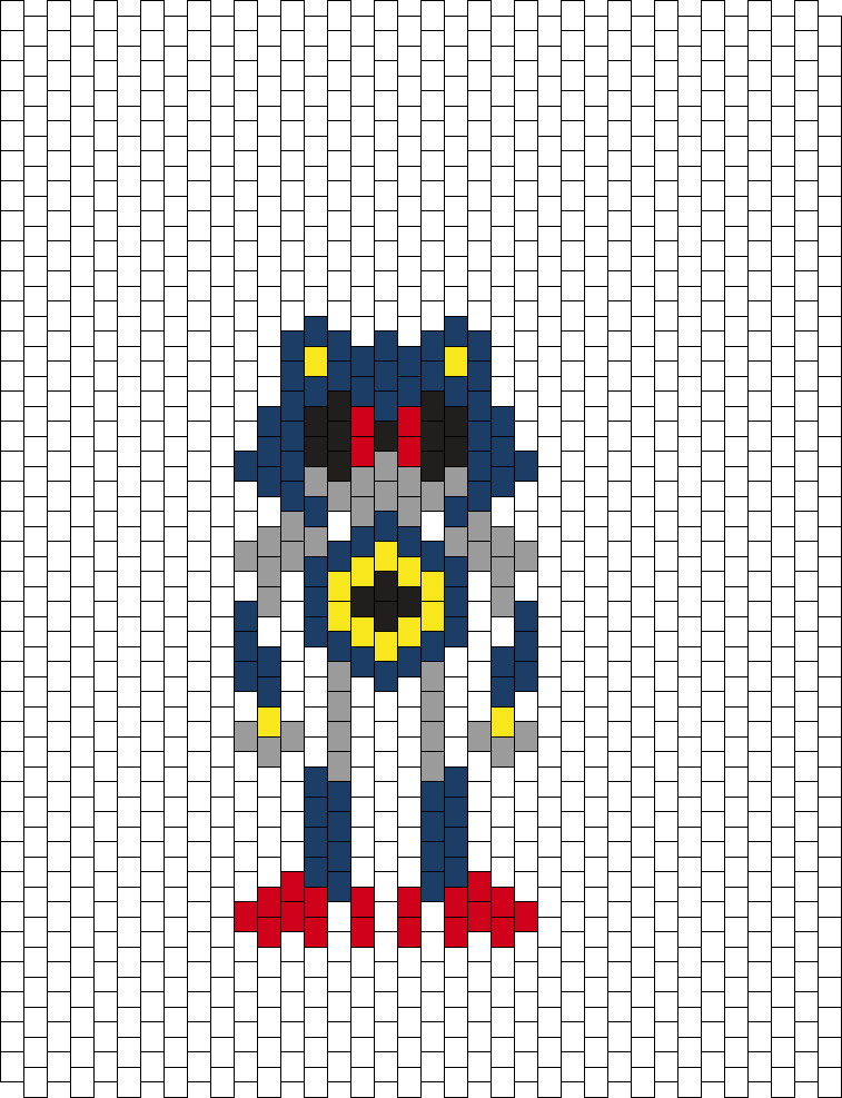 Metal Sonic Charm Pony Bead Patterns | Characters Kandi Patterns for ...