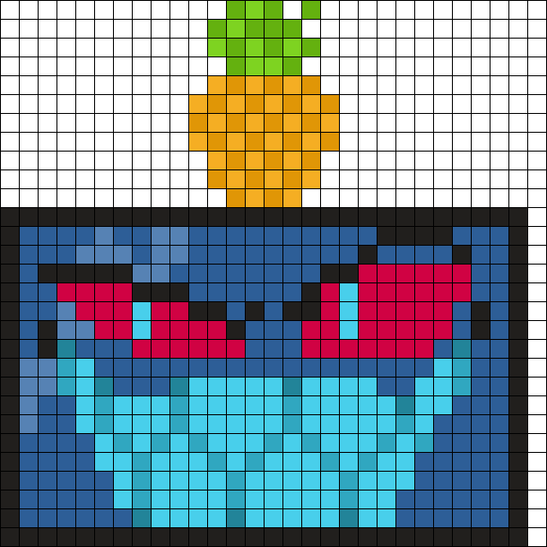 Pineapple Vox Perler Bead Pattern | Bead Sprites | Characters Fuse Bead ...