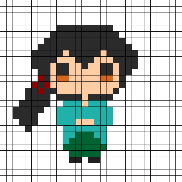SoS ToT Yuzuki Perler Bead Pattern | Bead Sprites | Characters Fuse ...