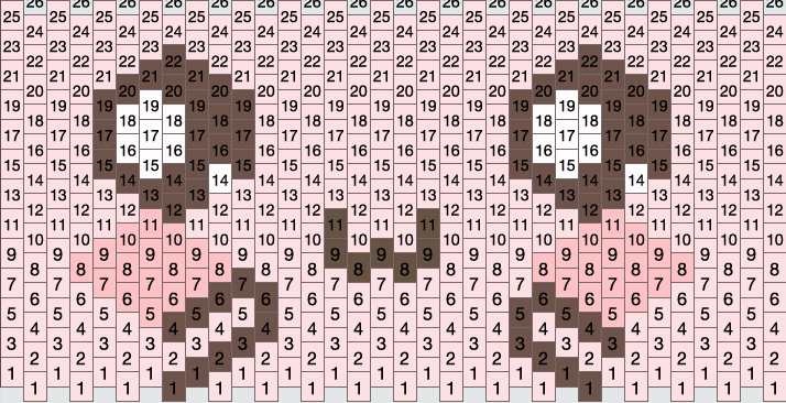 Pink Kawaii Face Cuff Pony Bead Patterns | Characters Kandi Patterns ...