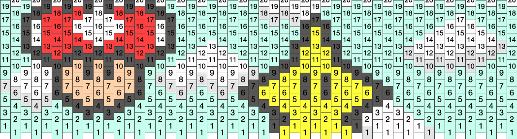 Mario Power Pony Bead Patterns | Characters Kandi Patterns for Kandi Cuffs