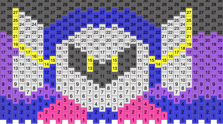 Meta Knight Pony Bead Patterns | Characters Kandi Patterns for Kandi Cuffs