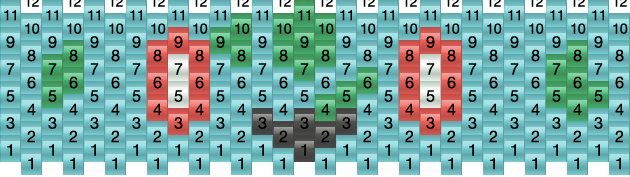 Bulbasaur Face Pony Bead Patterns | Characters Kandi Patterns for Kandi ...