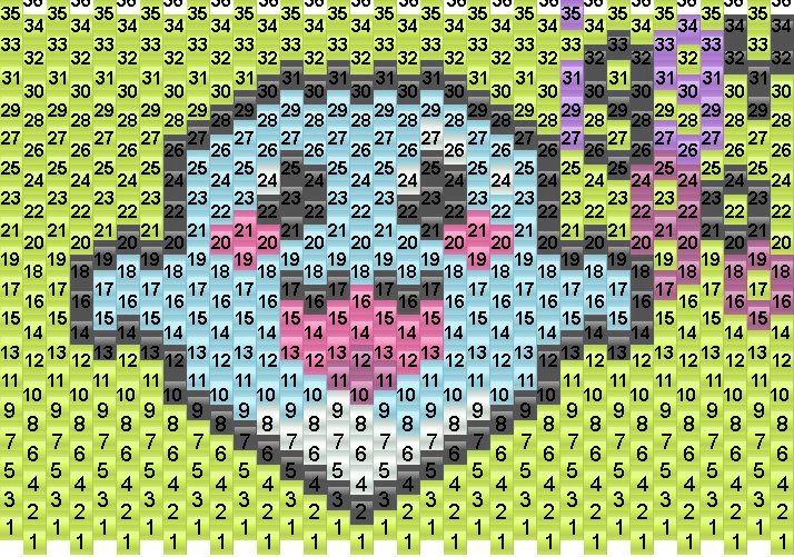 Iggy Boo Pony Bead Patterns | Characters Kandi Patterns for Kandi Cuffs