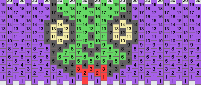 Zombie Gir Pony Bead Patterns | Characters Kandi Patterns for Kandi Cuffs