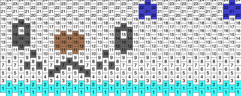 Oshawott Pony Bead Patterns | Characters Kandi Patterns for Kandi Cuffs