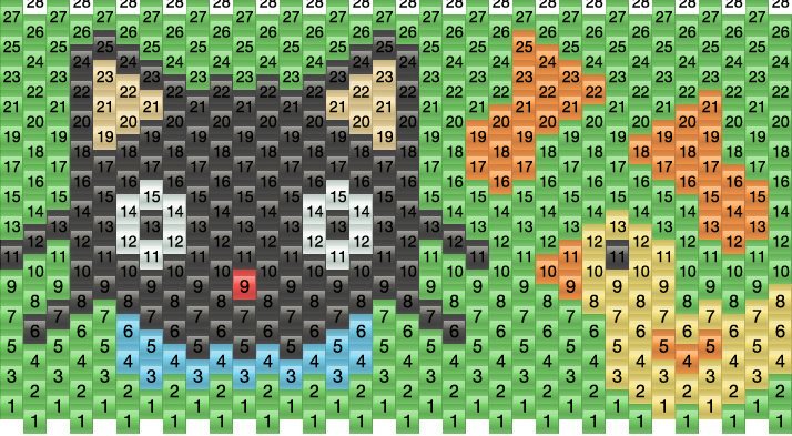 Chococat Pony Bead Patterns | Characters Kandi Patterns for Kandi Cuffs