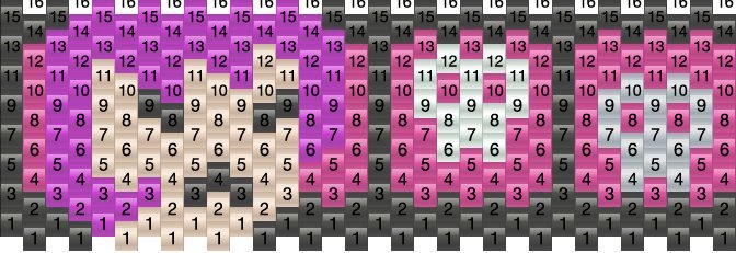 Gaz Small Pony Bead Patterns | Characters Kandi Patterns for Kandi Cuffs