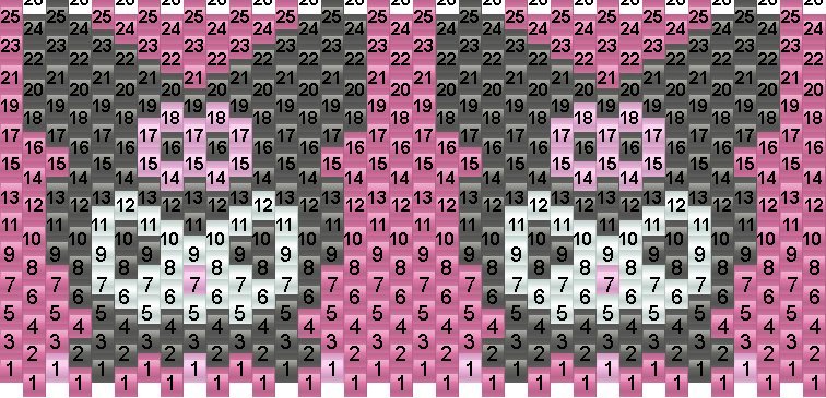 Kuromi Pony Bead Patterns Characters Kandi Patterns For Kandi Cuffs