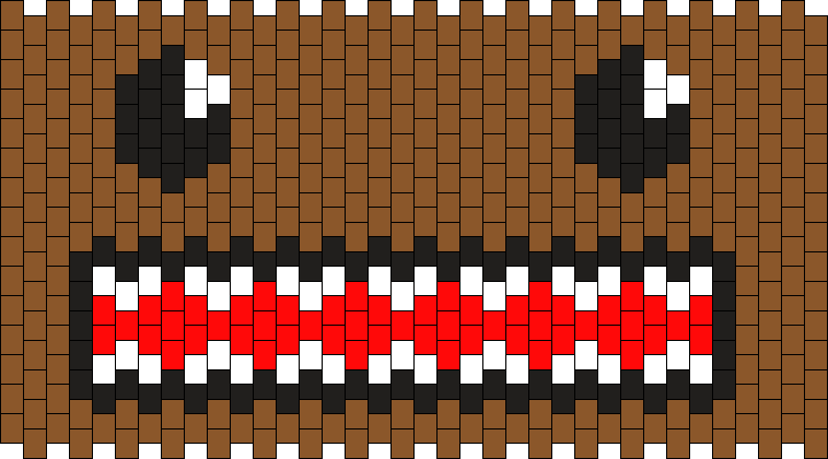 Domo-Kun Pony Bead Patterns | Characters Kandi Patterns for Kandi Cuffs