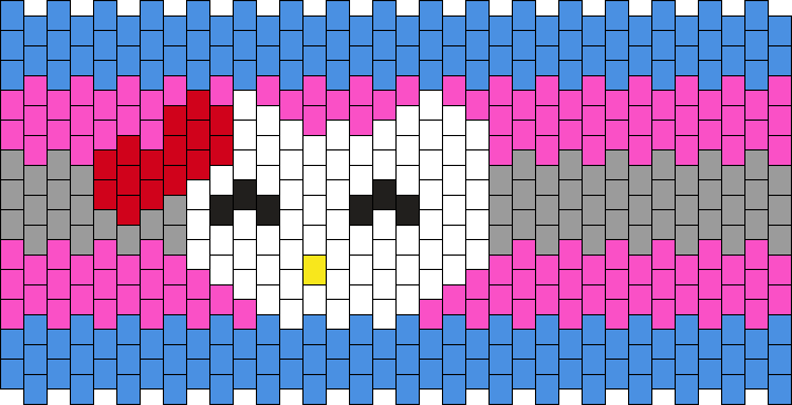 Hello Kitty Trans Cuff (use Clear For Grey) Pony Bead Patterns ...